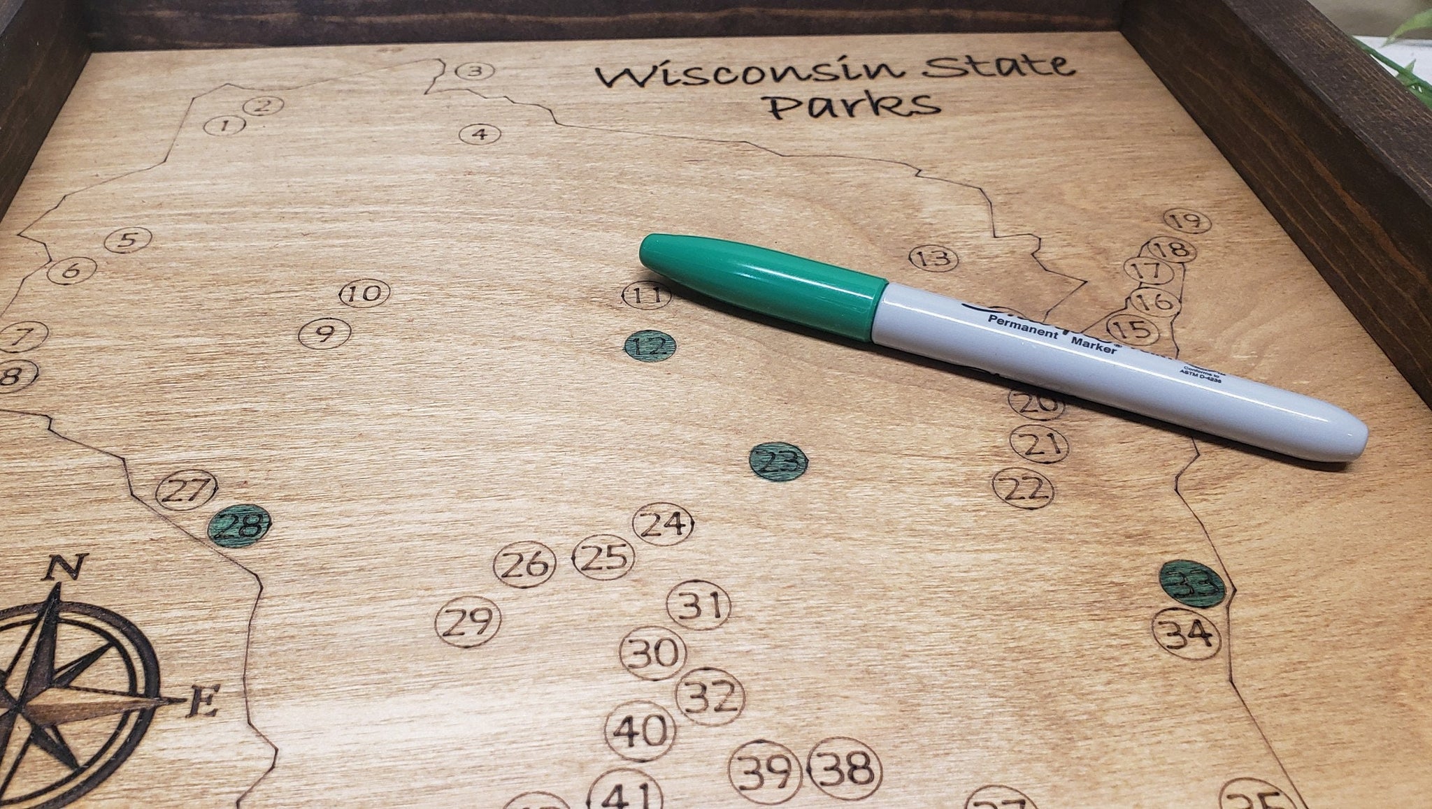 Wisconsin State Park Checklist Map – The Chipped Hammer Co.