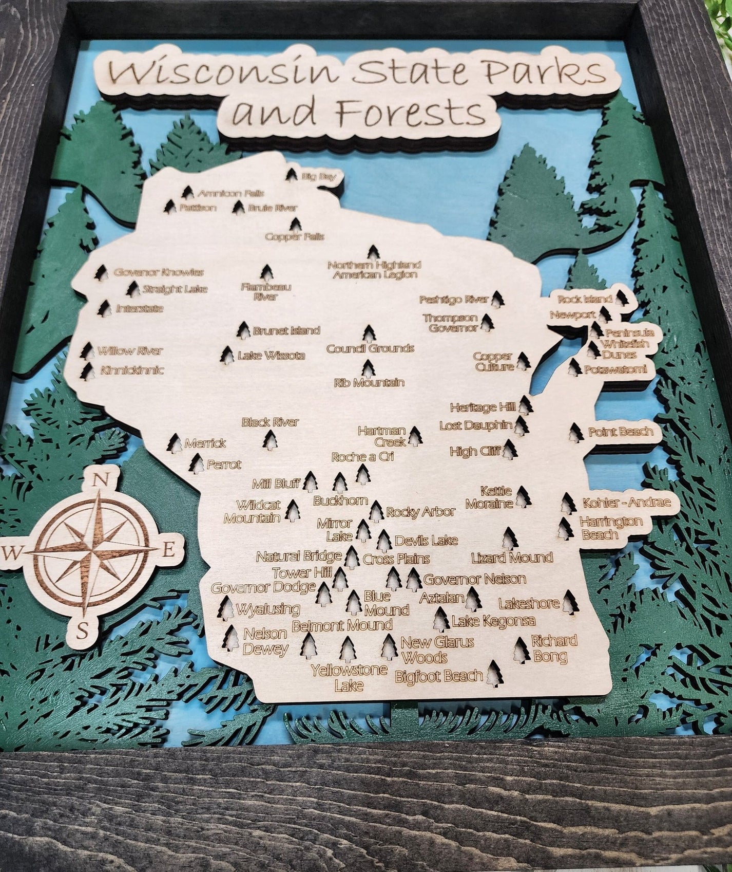Wisconsin State Park and Forests Map – The Chipped Hammer Co.