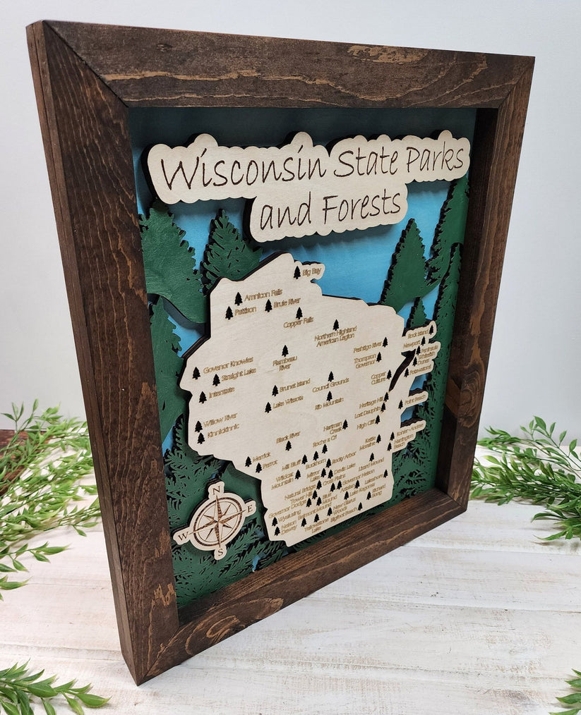Wisconsin State Park and Forests Map – The Chipped Hammer Co.