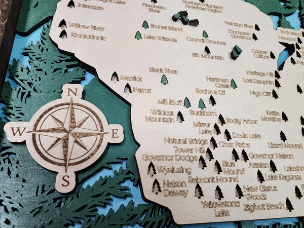Wisconsin State Park and Forests Map – The Chipped Hammer Co.