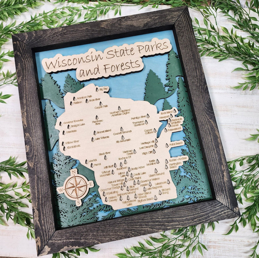 Wisconsin State Park and Forests Map – The Chipped Hammer Co.